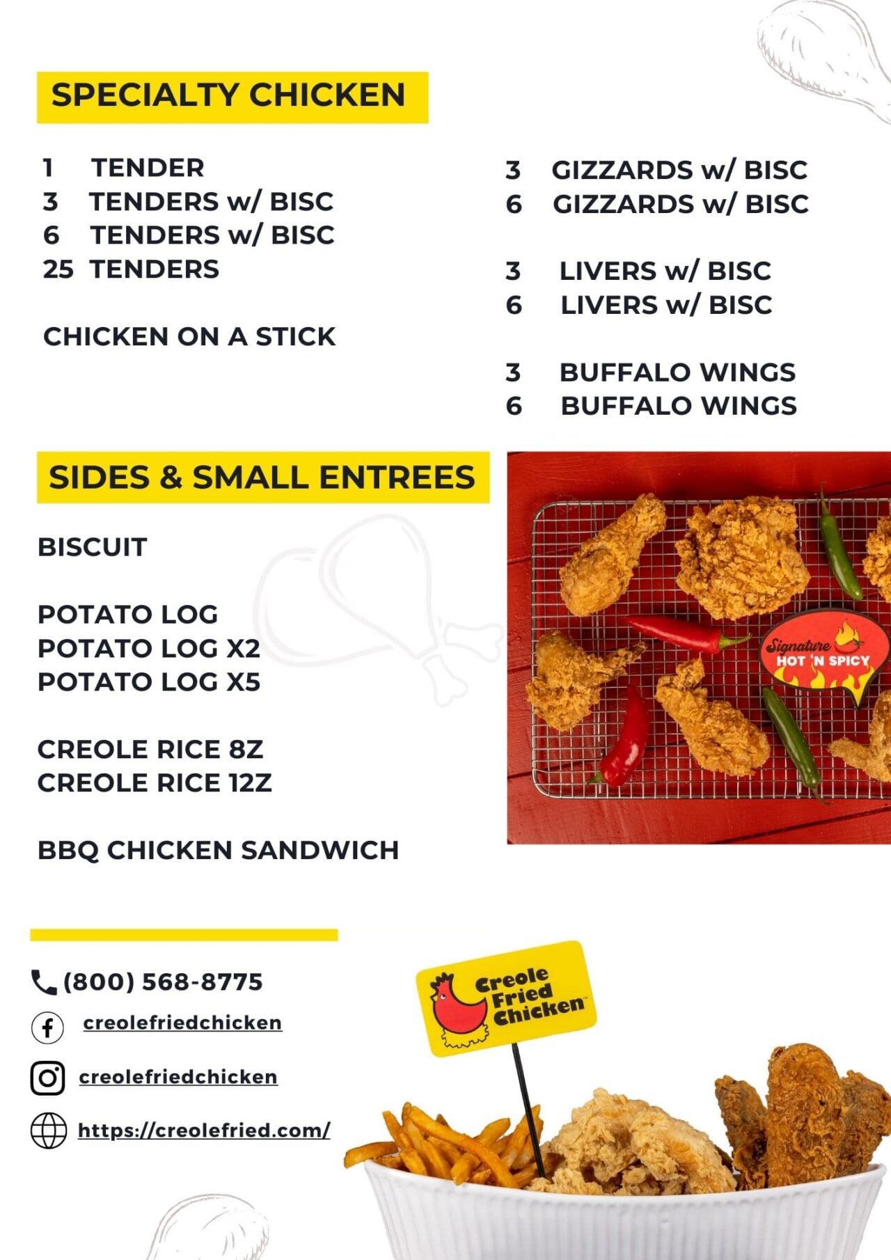 Menu | Creole Fried